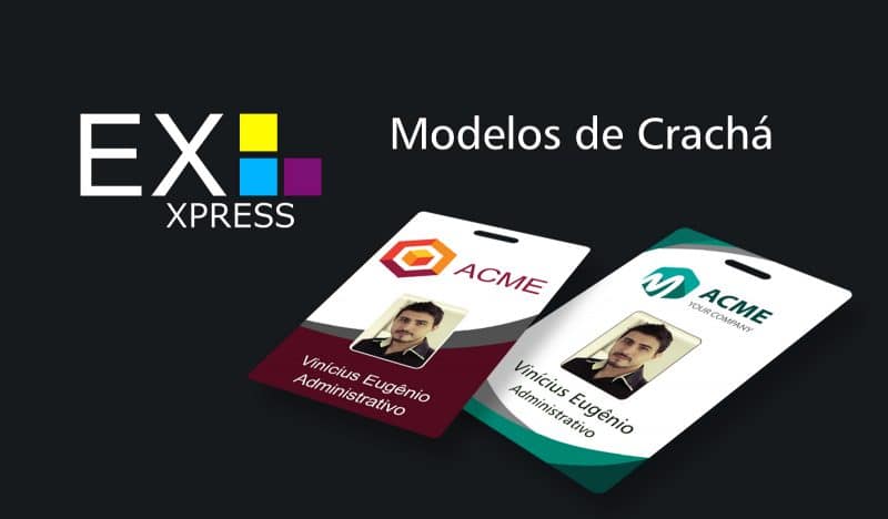 Modelo de Crachá para Download (Grátis) - Exxpress Identificações
