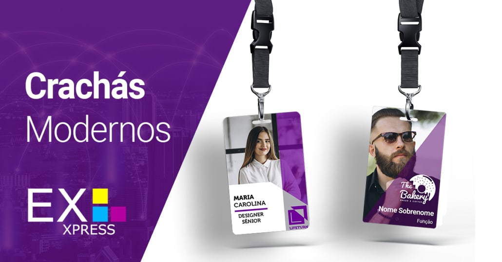 Modelos de Crachá Modernos - Editável para Download (Grátis)