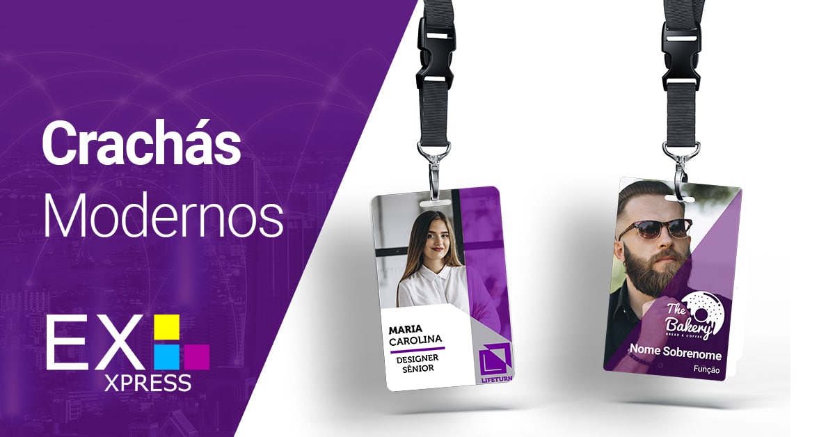 Modelos de Crachá Modernos - Editável para Download (Grátis)